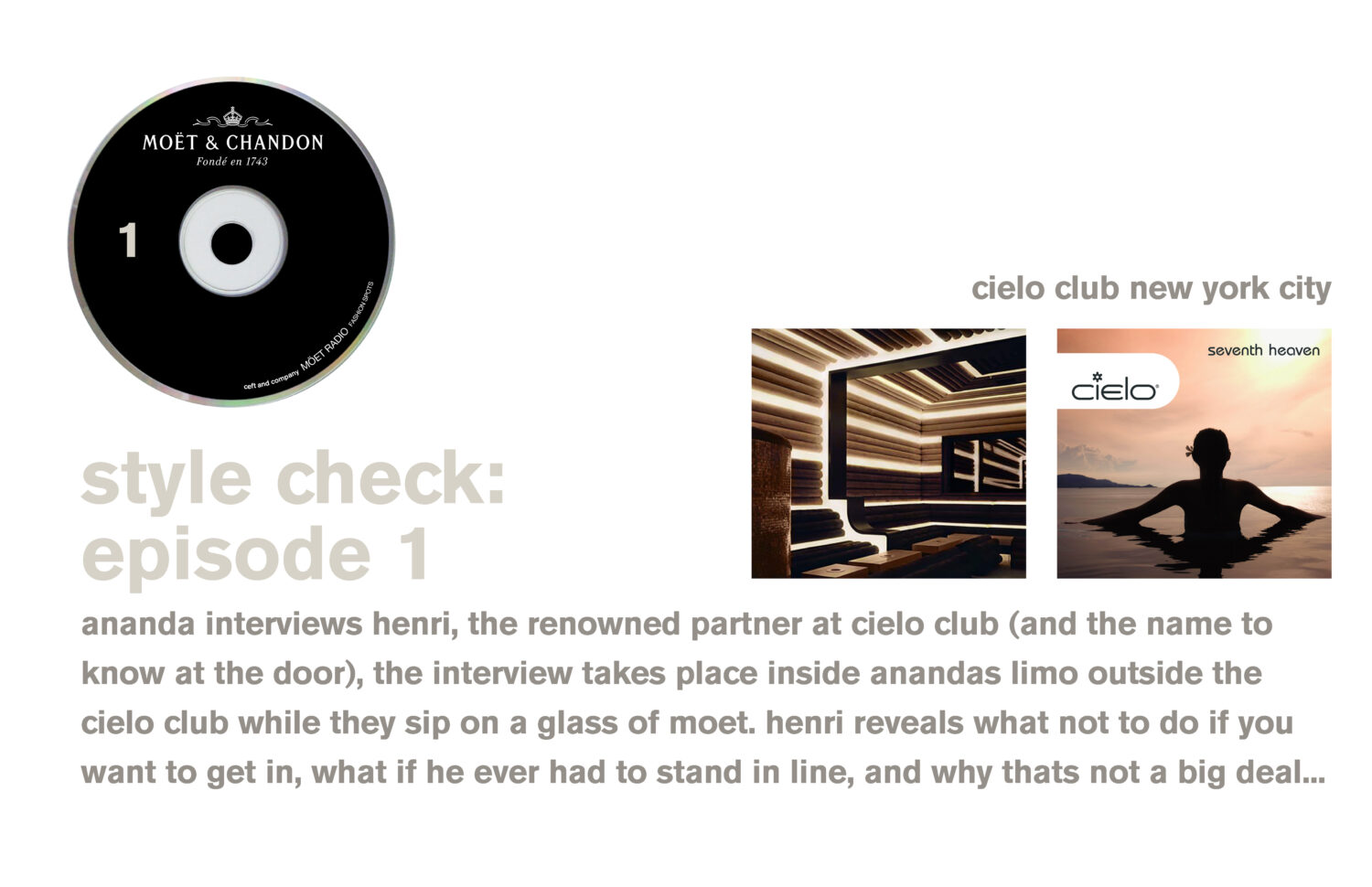 content creation: henri the renowned partner/doorman at the cielo club ...